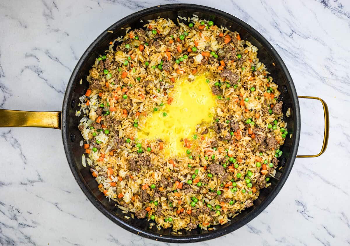 Ground Beef Fried Rice - Retro Recipe Book
