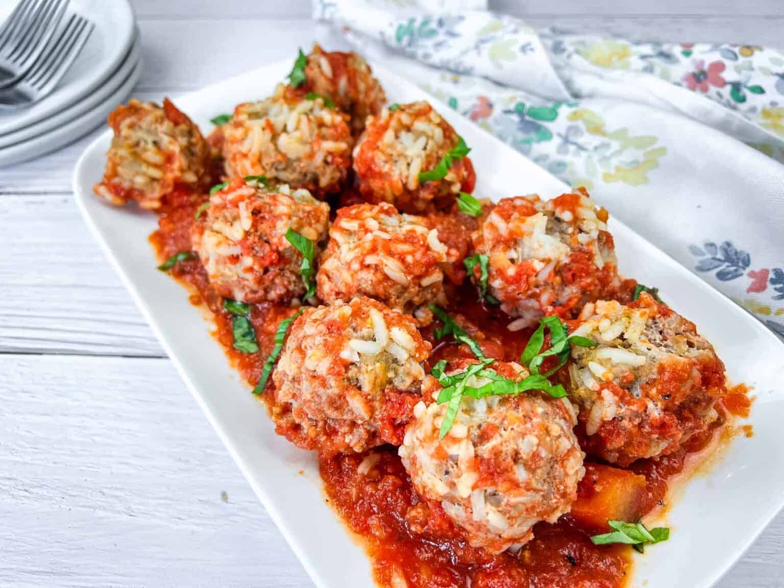 Slow Cooker Porcupine Meatballs - Retro Recipe Book
