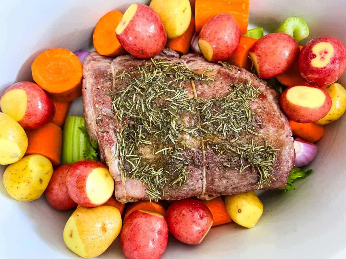 Slow Cooker Herb-Crusted Pork Roast - Retro Recipe Book
