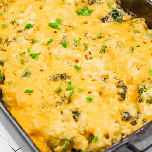 Broccoli Rice Casserole from Grandma's Recipe Box - Retro Recipe Book