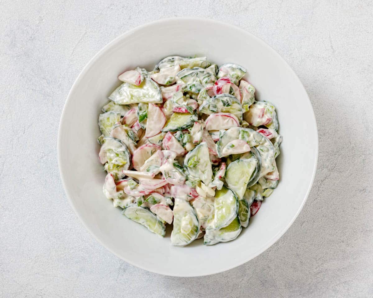 Creamy Radish Salad - Retro Recipe Book