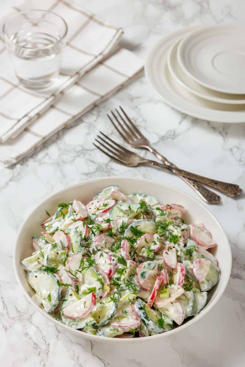 Creamy Radish Salad - Retro Recipe Book