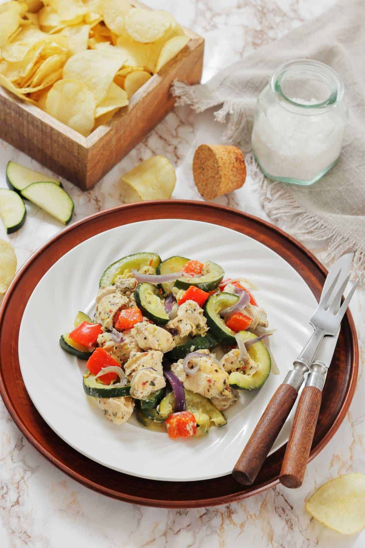 Italian Herbed Chicken and Veggie Bake Foil Packs - Retro Recipe Book