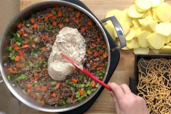 Church Potluck Hot Dish with Chow Mein Noodles - Retro Recipe Book
