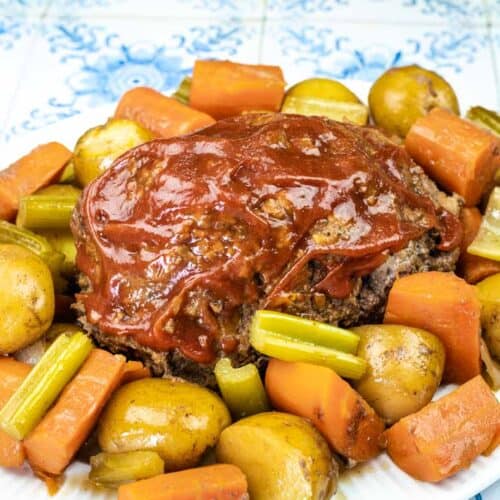 Mom’s Stovetop Meatloaf with Braised Vegetables - Retro Recipe Book
